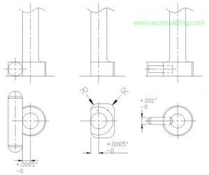 Ejector pins design for plastic injection mold-ecomolding.com